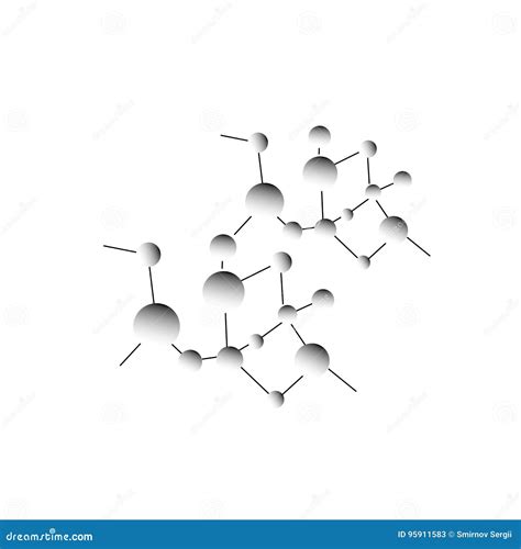 Atomic Compound Of Dna Chemical Compounds Stock Illustration