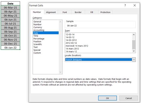 Date Format In Excel