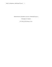 Unit IP HSA Docx Ethics In Healthcare Individual Project Administration In