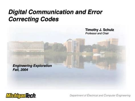 Ppt Digital Communication And Error Correcting Codes Powerpoint