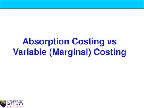 Ppt Absorption Costing Vs Variable Marginal Costing Powerpoint