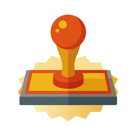 Ilustración de vector plano aislado de sello sobre fondo blanco Vector Premium