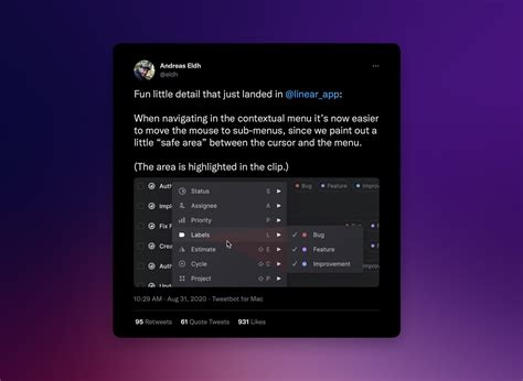 Invisible Details Building Contextual Menus Linear Blog