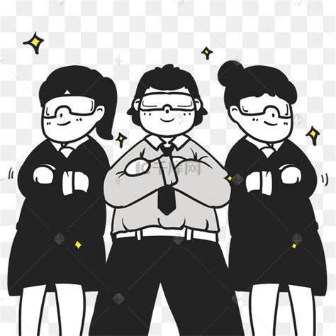 黑白小人图片 黑白小人图片素材免费下载 千库网