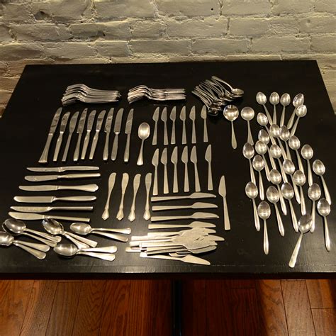 Grouping Of Assorted Stainless Flatware Ebth