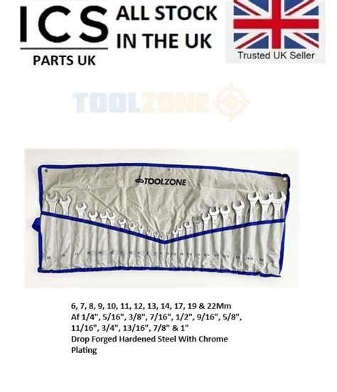 24pc Mmaf Dforged Combi Spanner Set Drop Forged Hardened Steel Chrome