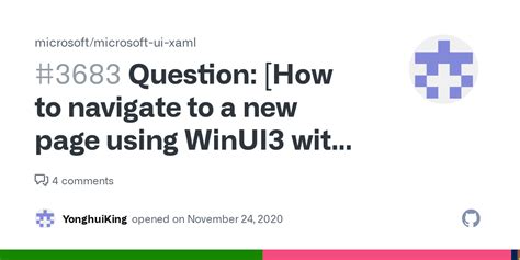 Question How To Navigate To A New Page Using WinUI With C Desktop App Issue