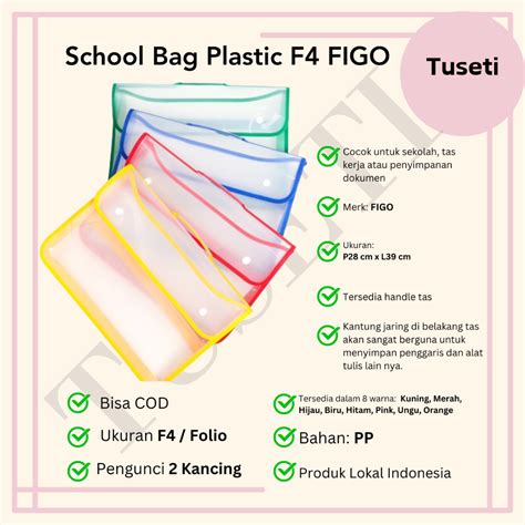 School Bagmap Plastic Net Bag On The Back Briefbag Figo Shopee