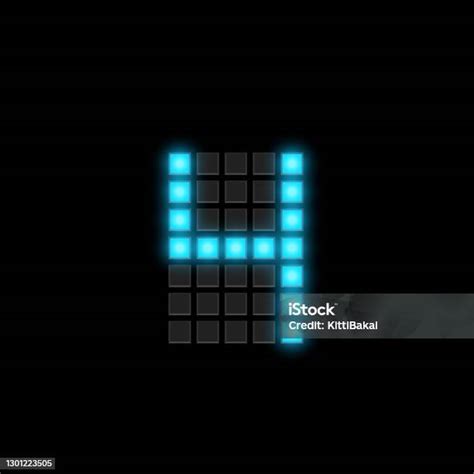 사실적인 디지털 스코어보드 글꼴 세트 벡터 일러스트레이션 0명에 대한 스톡 벡터 아트 및 기타 이미지 0명 개체 그룹 검은색 Istock