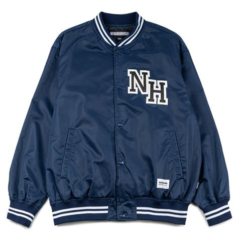 Neighborhood Baseball Jacket Navy Crossover