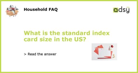 What Is The Standard Index Card Size In The US