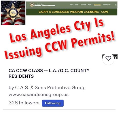 LASD CA CCW TRAINING NOW AVAILABLE