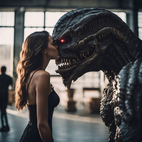 Very Slim Girl Kissing Large Fat Horror Monster By Dandygg On Deviantart