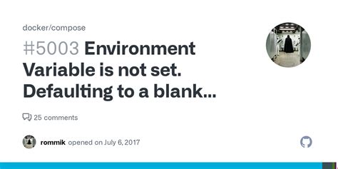 Environment Variable Is Not Set Defaulting To A Blank String Issue