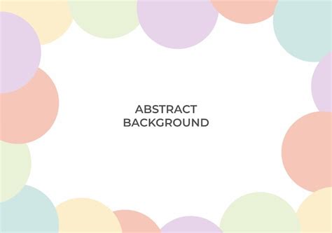 다채로운 거품 라운드 프레임 템플릿 흰색 배경 프리미엄 벡터