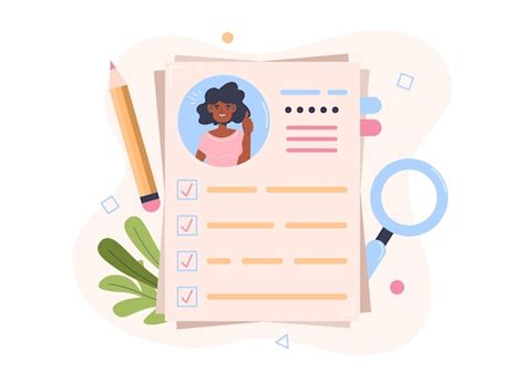 Curriculum Vitae Ou Cv Vecteur Premium
