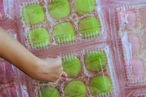 Premium Photo Japanese Dessert Colourful Mochi In A Clear Packging