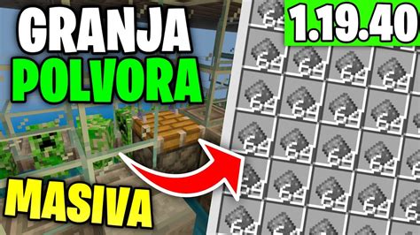 GRANJA de Creepers PÓLVORA MASIVA para MINCRAFT BEDROCK 1 19 PE XBOX
