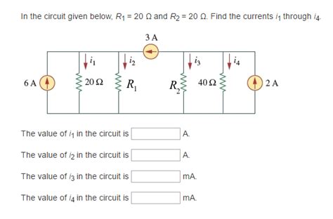 Solved In The Circuit Given Below Find The Currents I Chegg Com