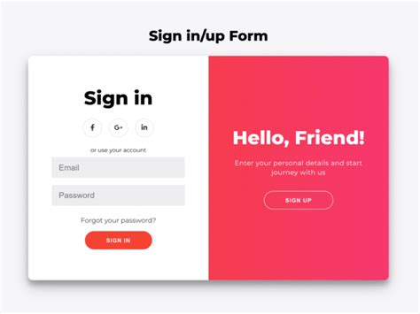 Animated Login And Registration Form In Html Css And Javascript W3frontend