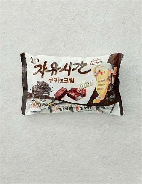 [해태] 자유시간 쿠키앤크림 미니 초코바 408g 마켓컬리
