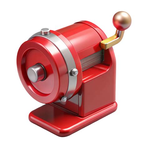 Beautiful Reflective Nordic Pencil Sharpener Metallic Red Hancrank