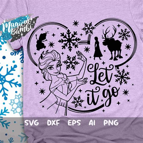Let It Go Svg Frozen Svg Elsa Anna Svg Disney Quote Svg Anna Disney