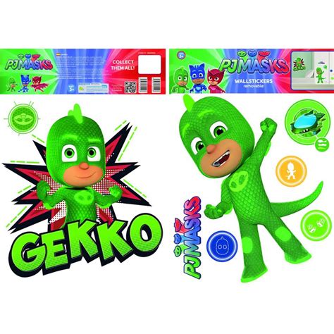 Pj Masks Gekko Wall Stickers Pack Of 2 8033675322971 Character Brands