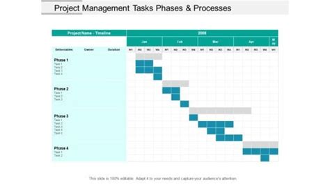 Project Management Tasks Phases And Processes Ppt Powerpoint Presentation Outline Graphics Design