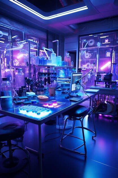 Premium Photo Background Of Sci Fi Laboratory High Tech Laboratory