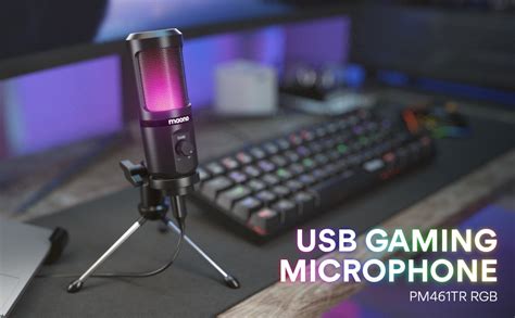 Maono Au Pm461tr Rgb Usb Microphone Cardioid Condenser Mic Desktop