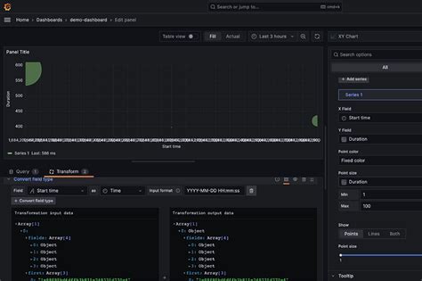 Grafana Tempo Panel Xy Chart X Axis Unix Timestamp Grafana Tempo