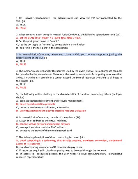 3in1 Huawei Merged Reviewer For Huawei Cloud Computing Certification On Huawei Fusioncompute