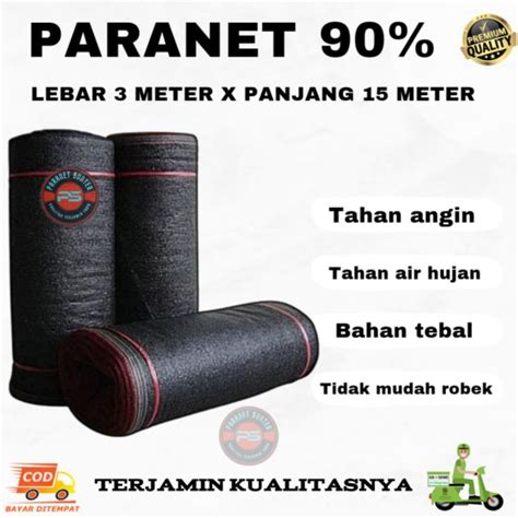 Jual Paranet 90% Lebar 3 meter x panjang 15 Meter | Grade A | Shopee ...