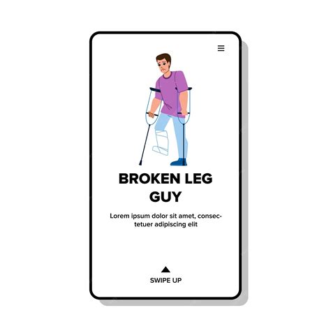 Premium Vector Fracture Leg Guy Vector