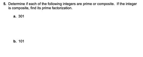 Solved Determine If Each Of The Following Integers Are Chegg