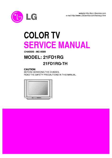 LG CHASSIS MC059B 21FD1RG Service Manual download, schematics, eeprom ...