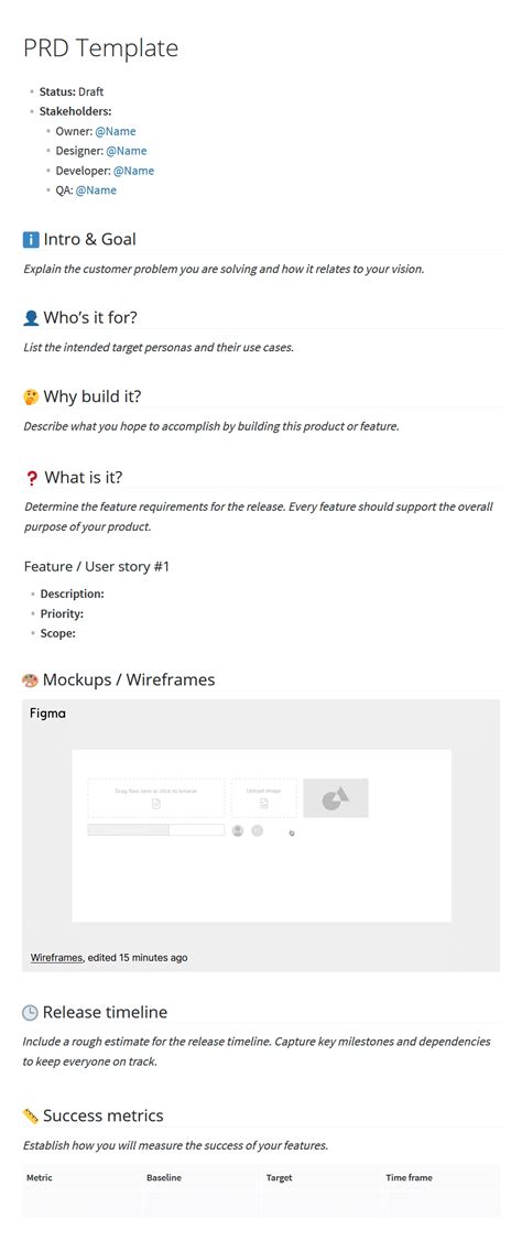 Prd Template Google Docs