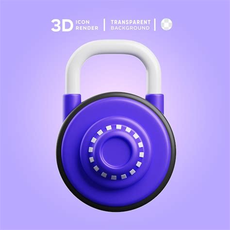 Premium Psd Lock 3d Illustration Rendering