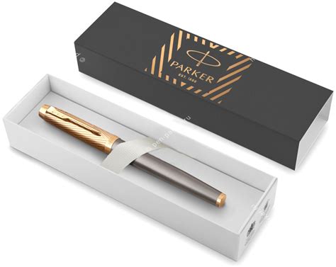 Перьевая ручка Parker IM Premium Pioneers F329, Arrow Grey GT (Перо F ...