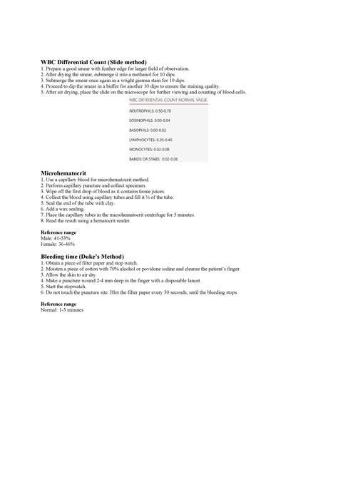 Wbc Differential Count Slide Method Wbc Differential Count Slide