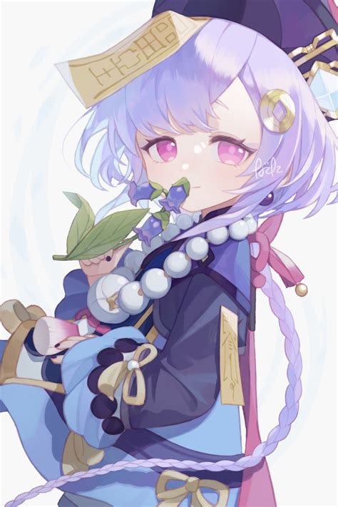 750x077 Qiqi Genshin Impact Genshin Impact Hashtag Only Commentary