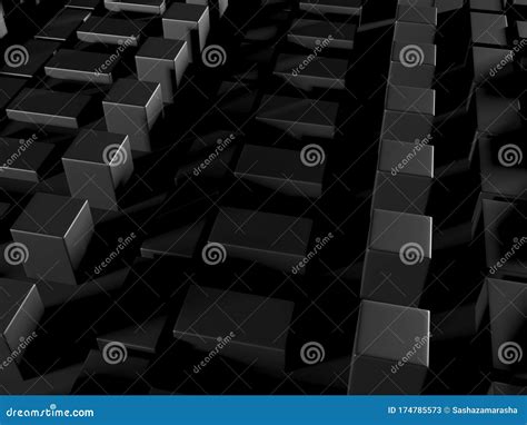 Abstract Dark Cubes Futuristic Design Background Stock Illustration Illustration Of Graphic