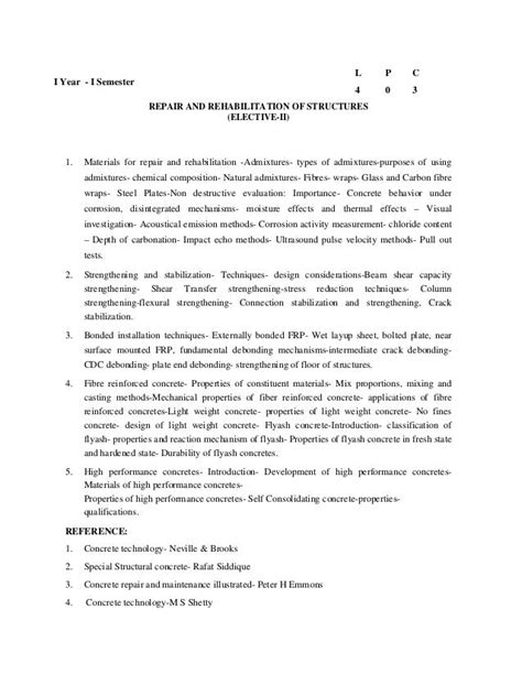 Structural Engineering R 16 Regulations