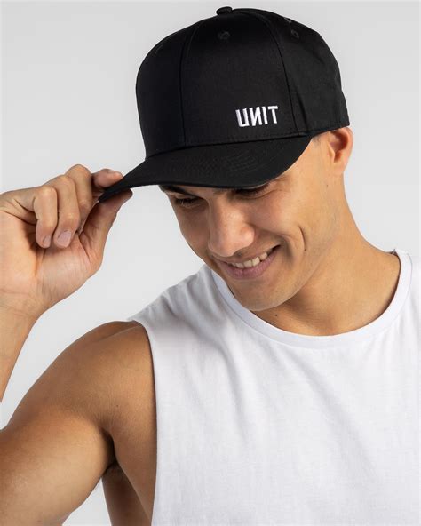 Shop Unit Curve Peak Snapback Cap In Black Fast Shipping And Easy Returns City Beach Australia