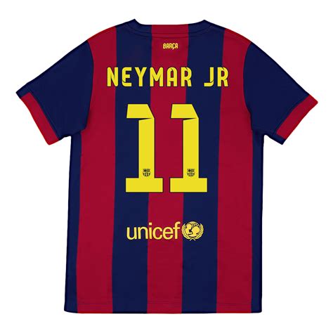 Neymar Jr 11 Barcelona Retro Jersey Home Soccer Shirt 201415 Best