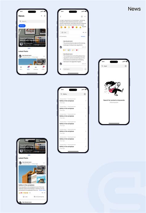Employee Oriented Social App Ui Ux Design Mobile App Behance