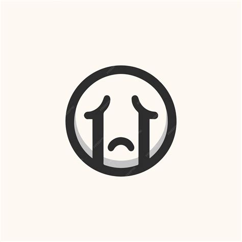 Premium Vector Minimalist Crying Emoji