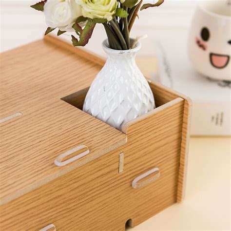 Assembled Computer Monitor Rack 3 Layers Wood Offi Vicedeal