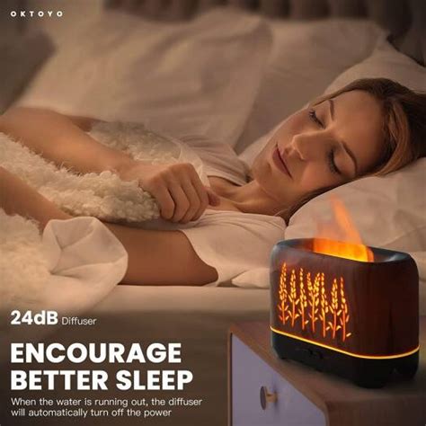 Essential Oil Diffuser With Flame Light Upgraded Super Quiet Diffusers
